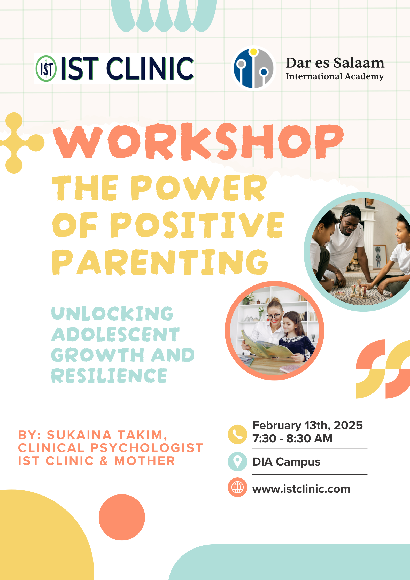 Workshop “the power of positive parenting” at DIA Campus – IST Clinic ...